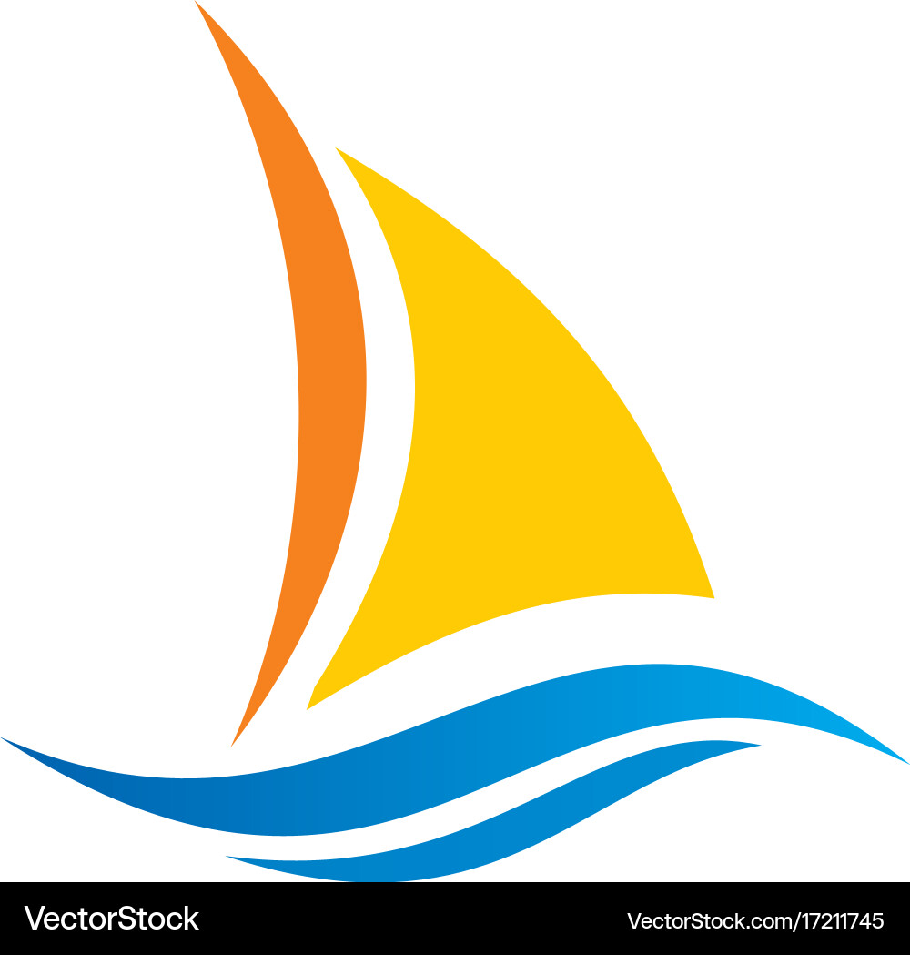 Yacht boat logo Royalty Free Vector Image - VectorStock