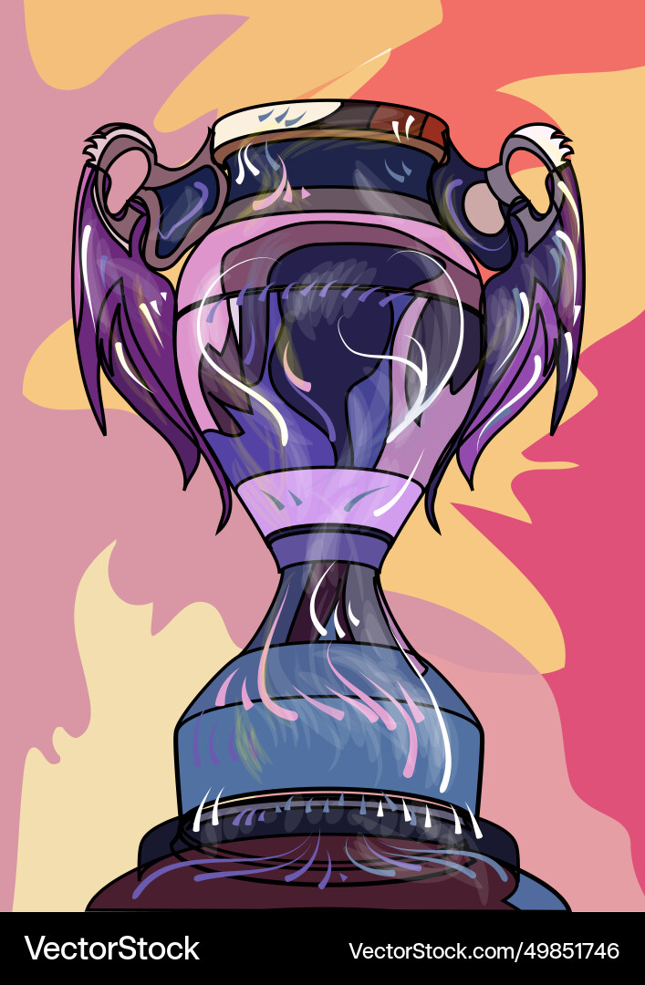 Champions league trophy Royalty Free Vector Image