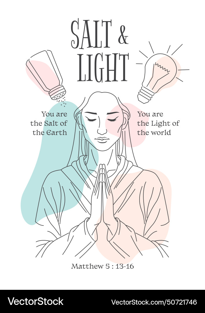 Old testament salt and light Royalty Free Vector Image