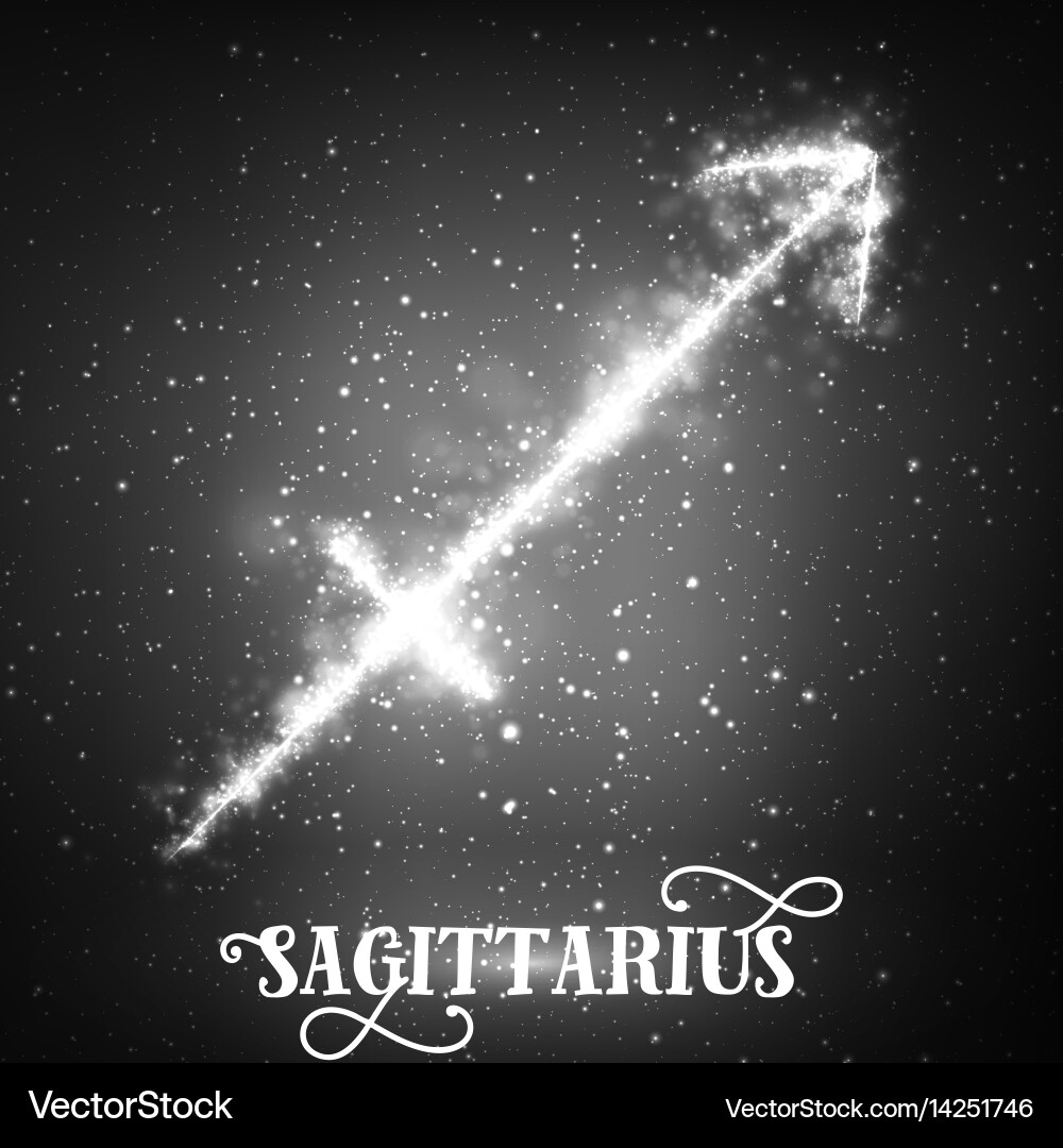 Sagittarius Archer Zodiac Sign Royalty Free Vector Image