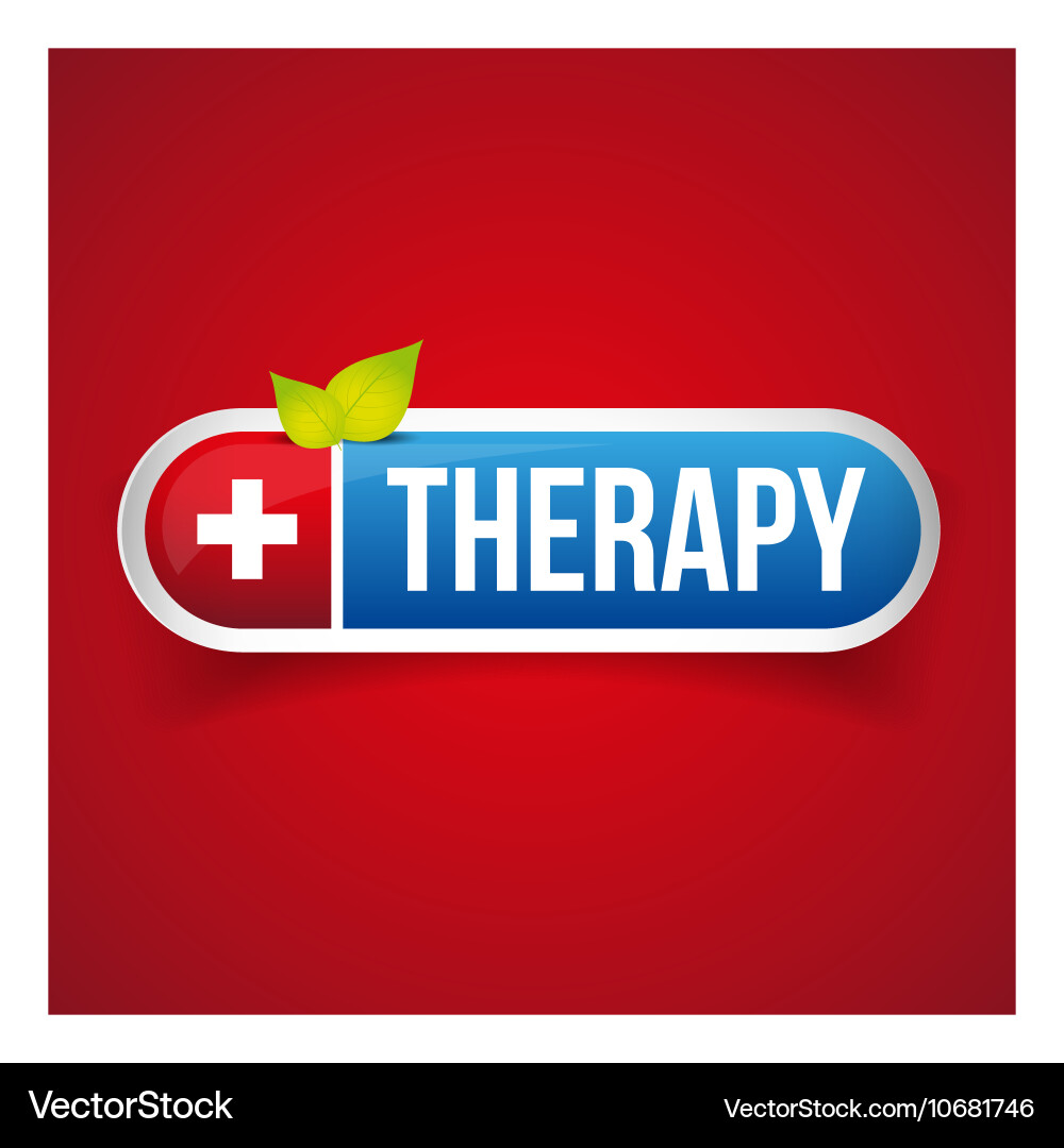 Therapy button logo Royalty Free Vector Image - VectorStock