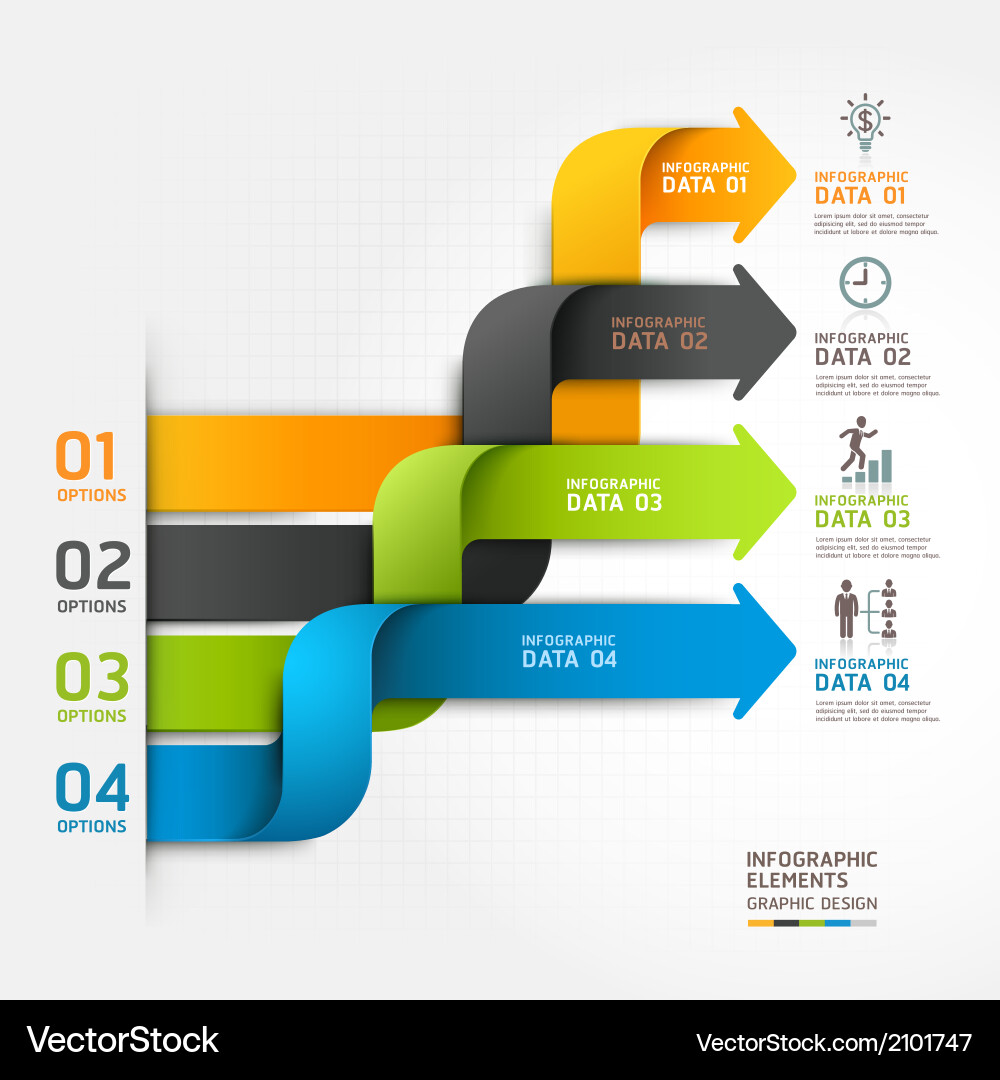 Business Ribbon Infographics Royalty Free Vector Image