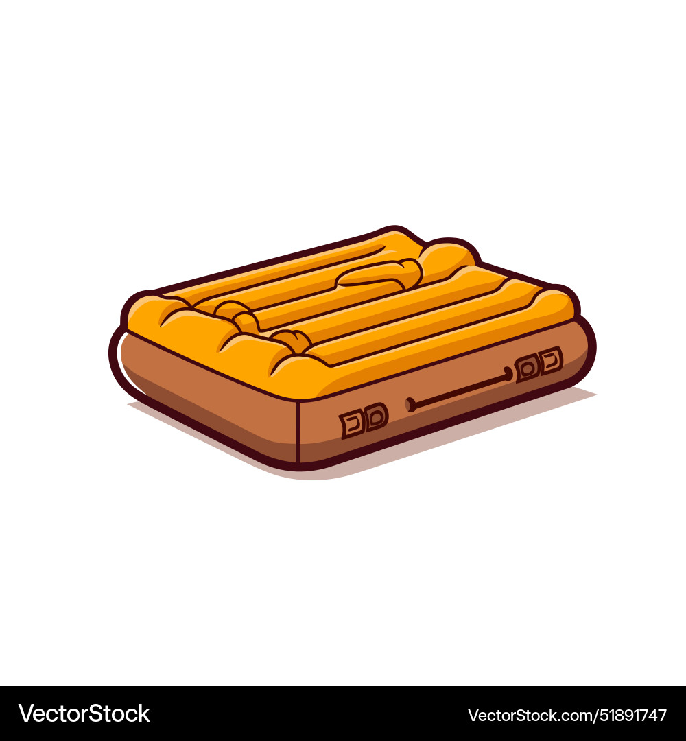 Cartoon inflatable mattress Royalty Free Vector Image