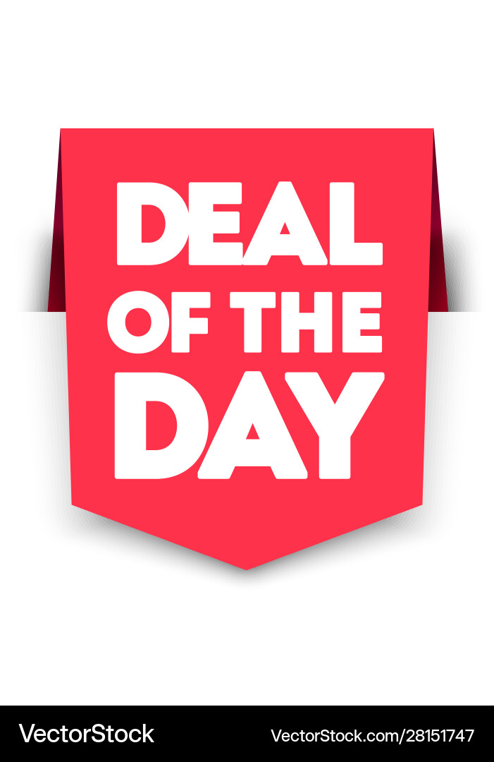 Deal Day Ribbon Tag Royalty Free Vector Image - VectorStock