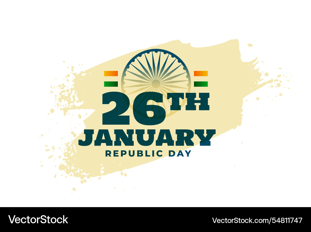 Happy republic day 26th january background Vector Image
