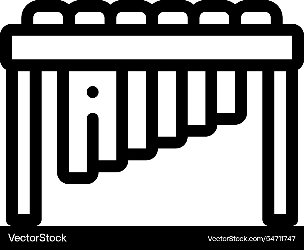 Marimbol icon thin linear style design isolated Vector Image