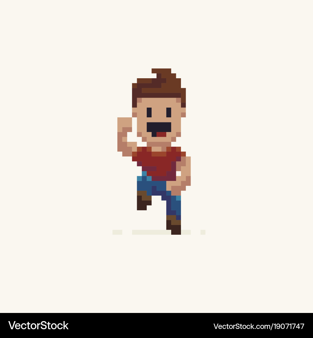 Pixel Art Male Character Royalty Free Vector Image