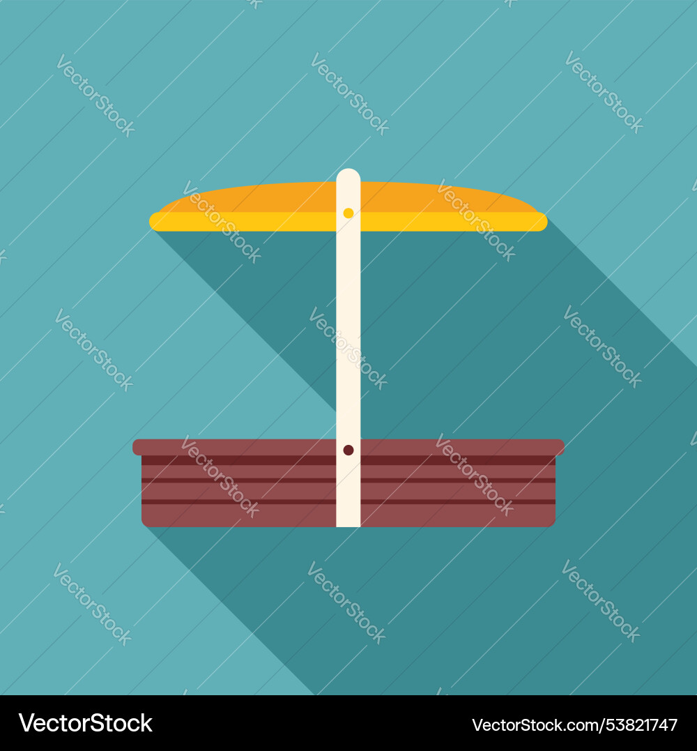 Sandbox with a canopy for playing sand Royalty Free Vector