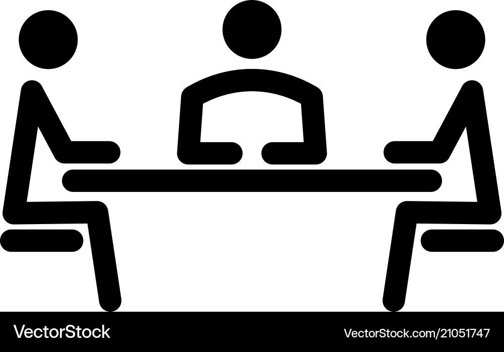 Simple icon of the meeting Royalty Free Vector Image