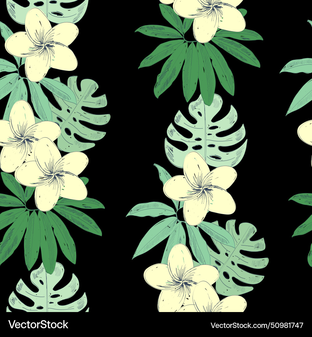 Tropical seamless pattern Royalty Free Vector Image