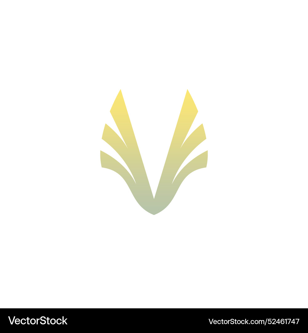 V wings logo initial icon Royalty Free Vector Image