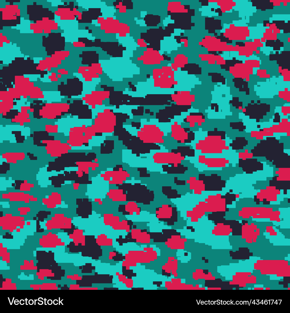 Vibrant Digital Camo Pattern Royalty Free Vector Image