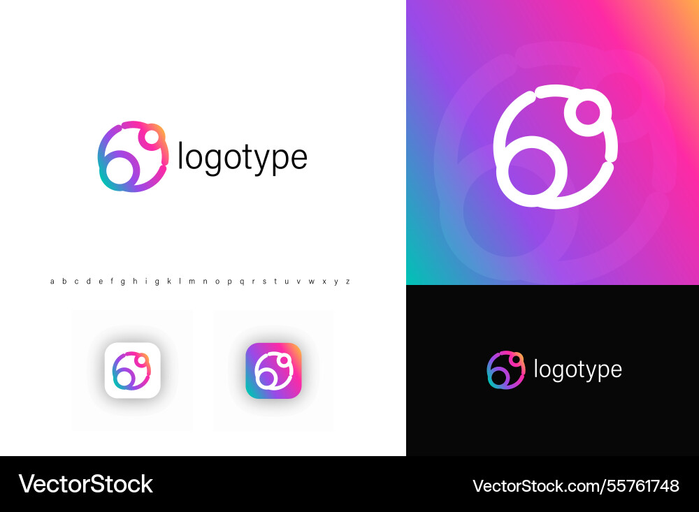 Abstract circular logo depicting parent and child Vector Image