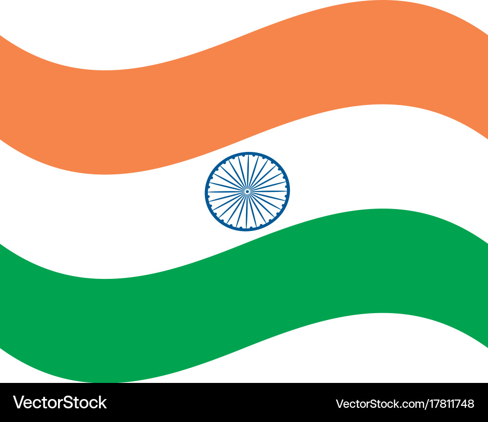 India flag official colors Royalty Free Vector Image