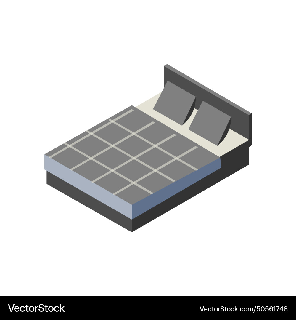 Isometric bed concept design Royalty Free Vector Image