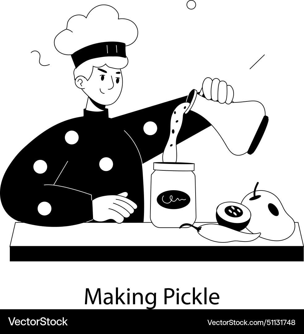 Making pickle Royalty Free Vector Image - VectorStock