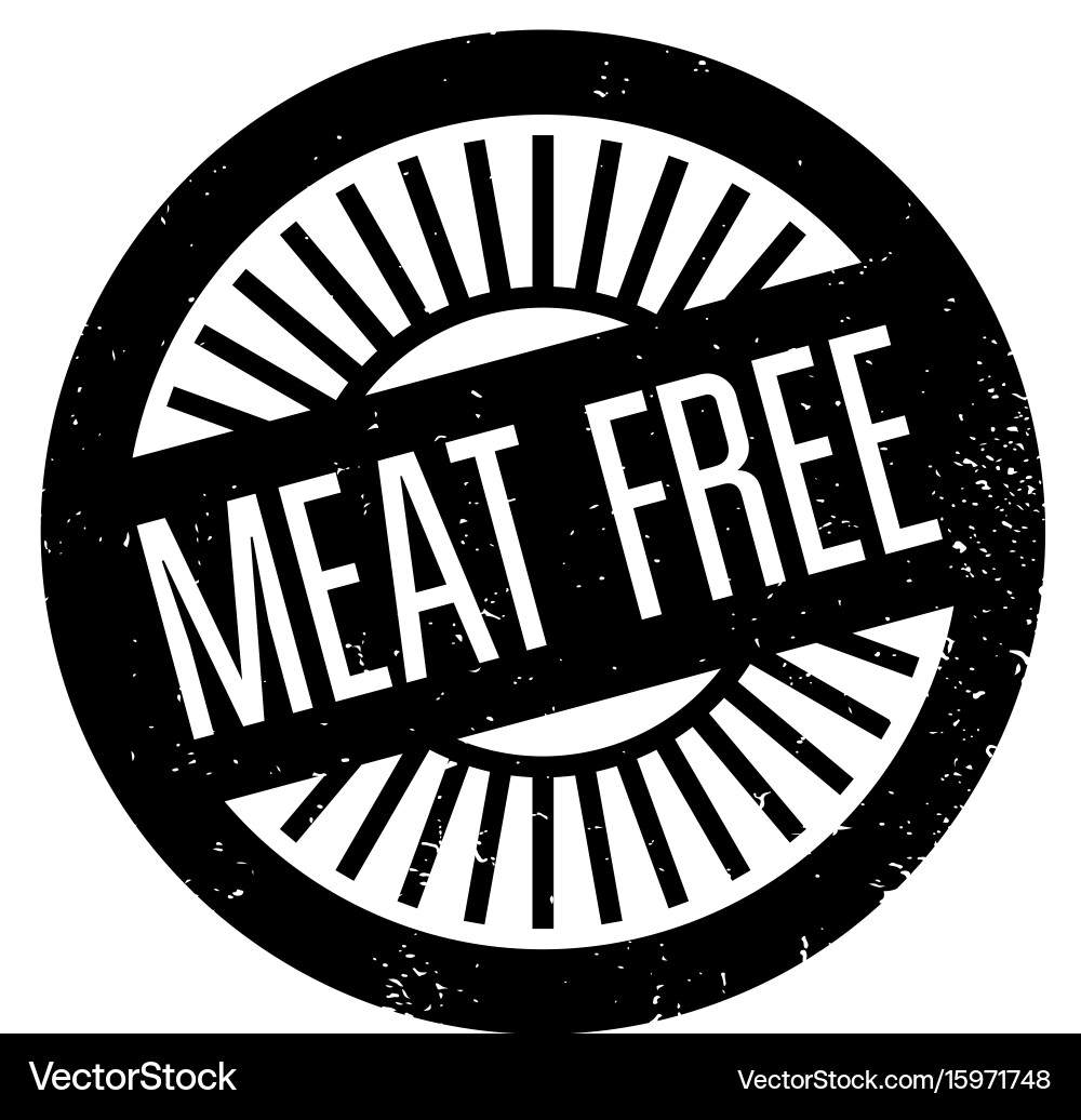 Meat free rubber stamp Royalty Free Vector Image