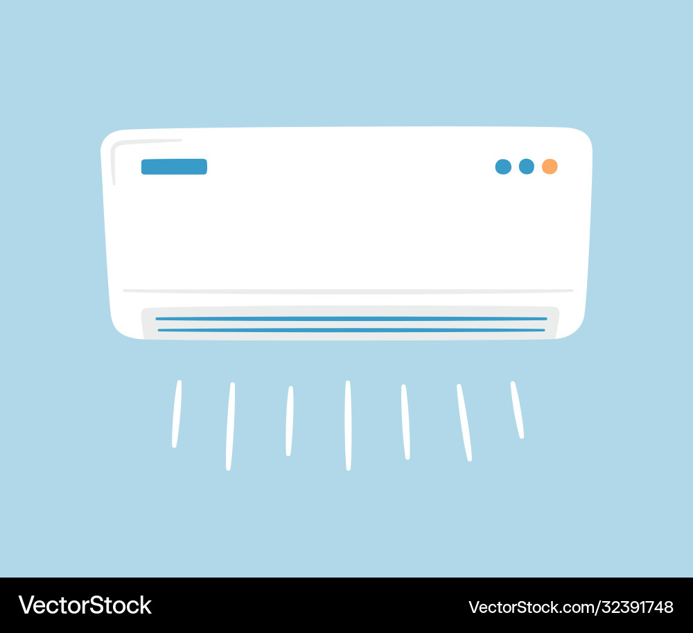 Modern White Air Conditioner Royalty Free Vector Image