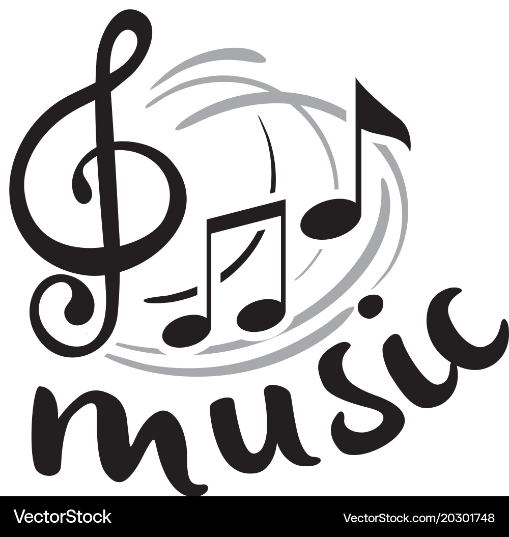 Music black note background image Royalty Free Vector Image