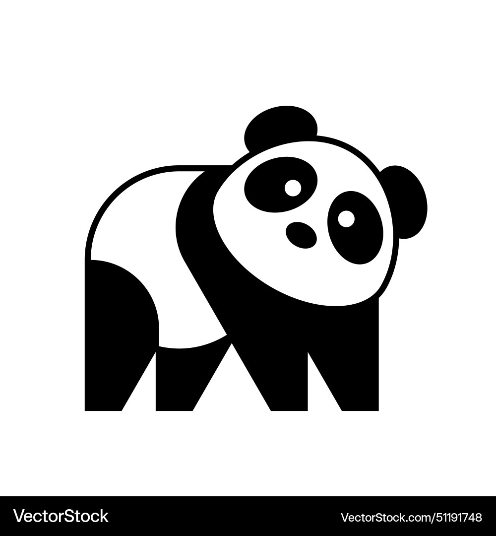 Panda logo Royalty Free Vector Image - VectorStock