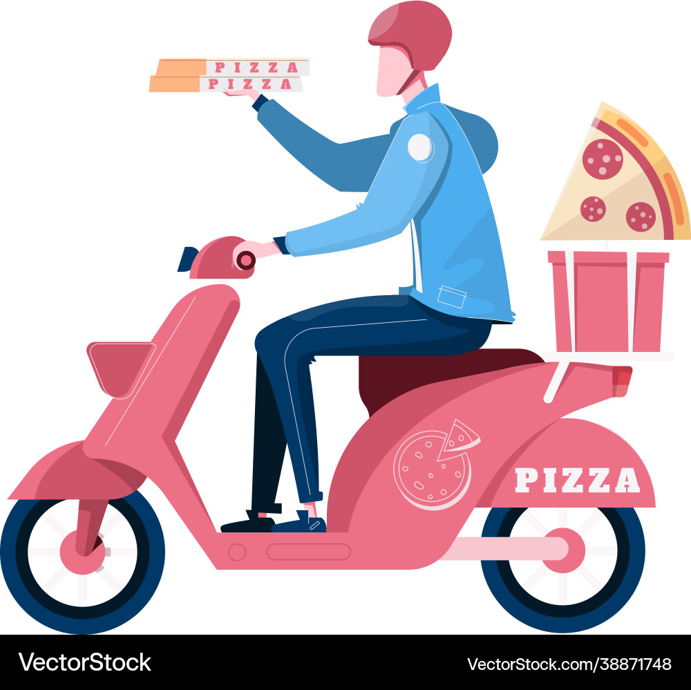 Pizza delivery Royalty Free Vector Image - VectorStock