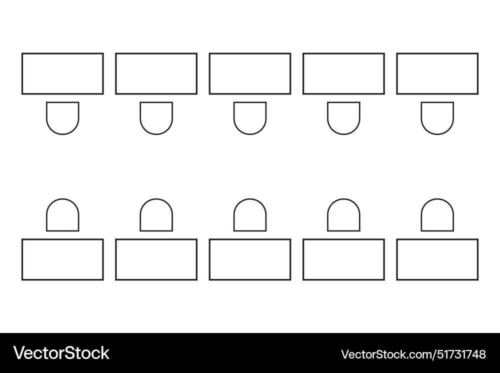 Seating arrangement in business workspace Vector Image