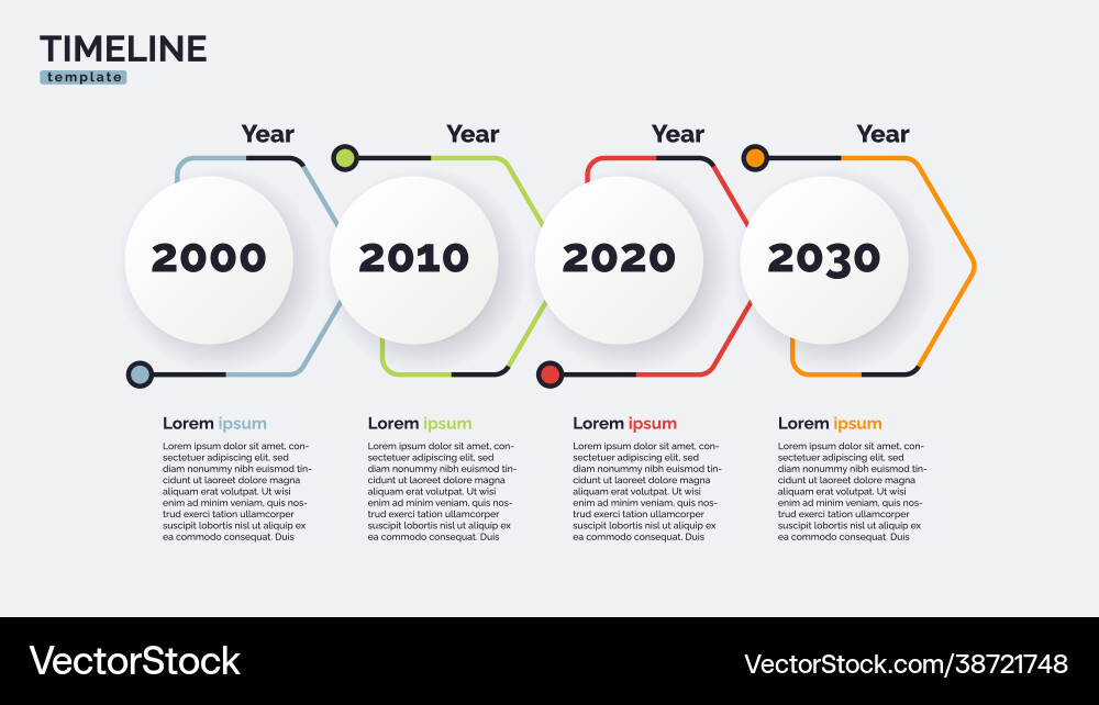 Timeline minimal infographic concept Royalty Free Vector