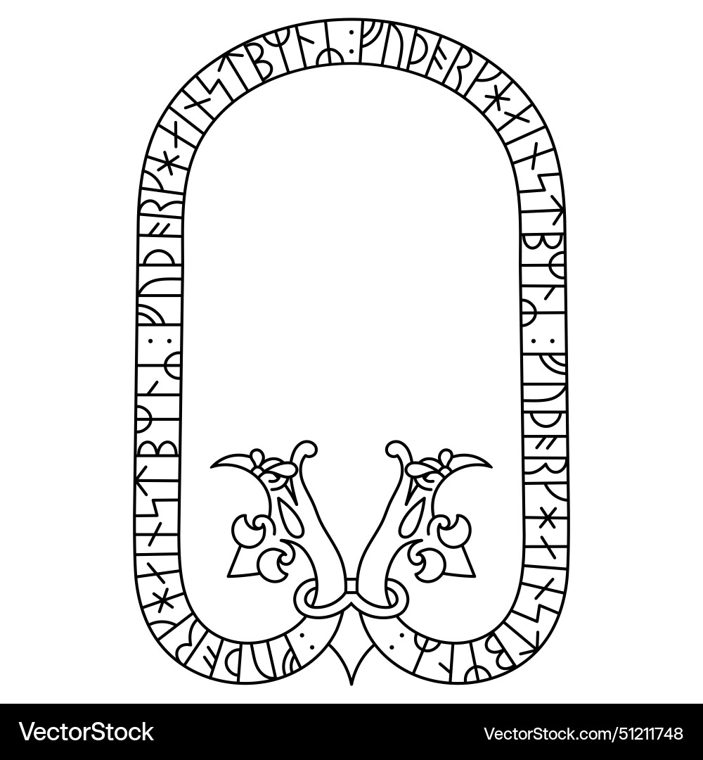 Viking scandinavian design ancient decorative Vector Image
