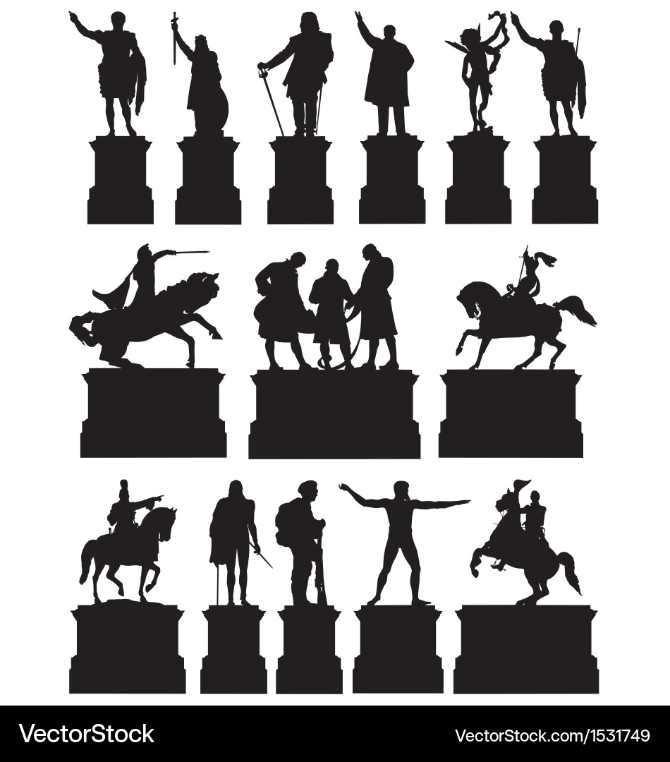 Classical Stone Statues Royalty Free Vector Image