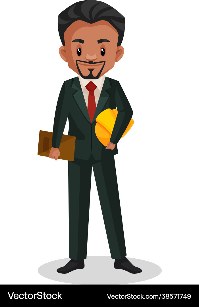 Engineer cartoon character Royalty Free Vector Image
