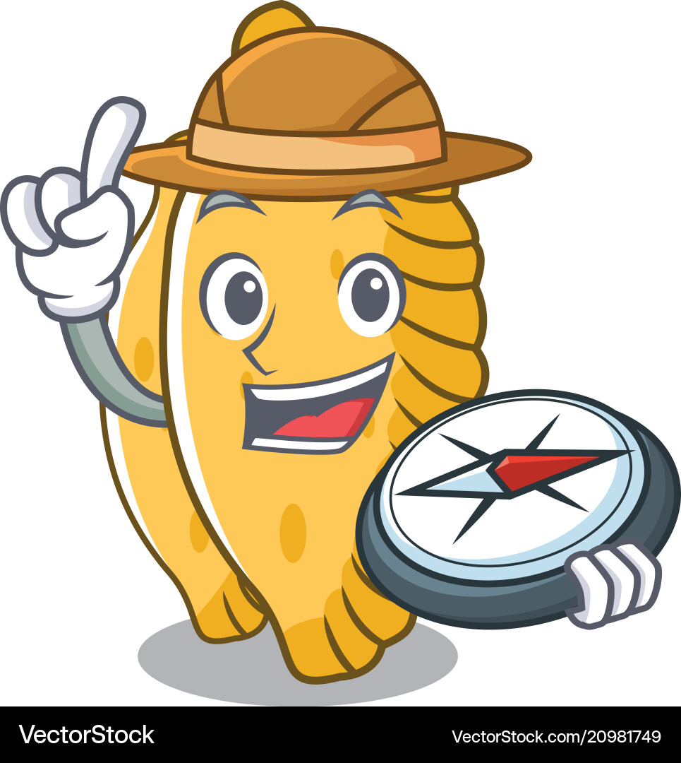 Explorer pastel mascot cartoon style Royalty Free Vector