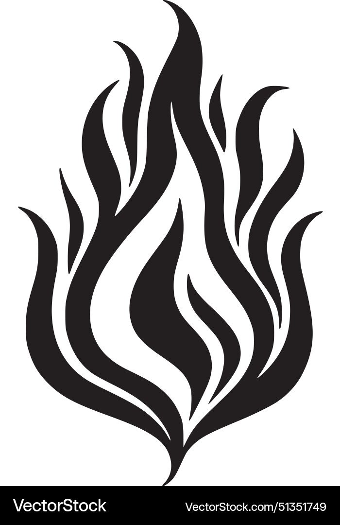 Fire - minimalist and simple silhouette Royalty Free Vector
