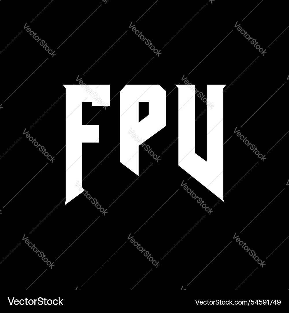 Fpv letter logo design for technology company Vector Image