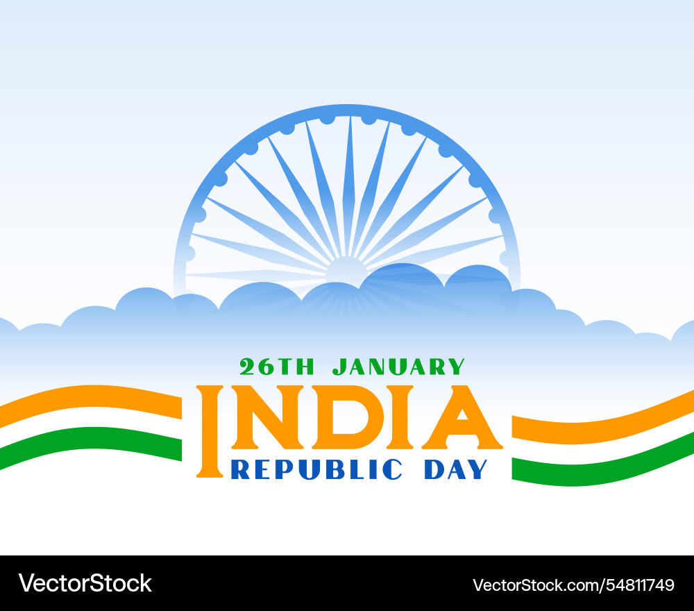 Indian republic day 26th january background Vector Image