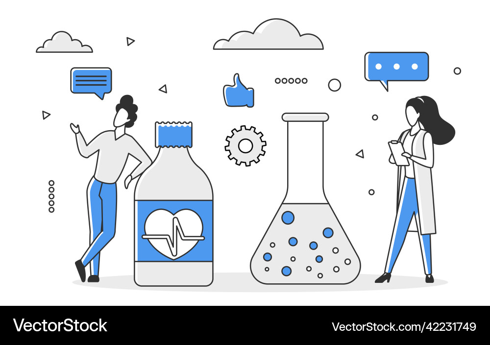 Innovative medicine and new medical technologies Vector Image