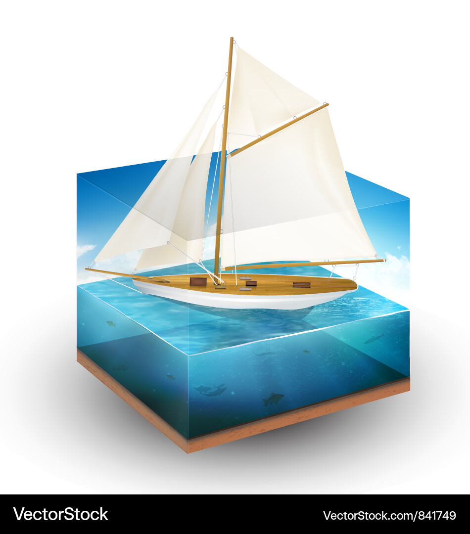 Sailing boat Royalty Free Vector Image - VectorStock
