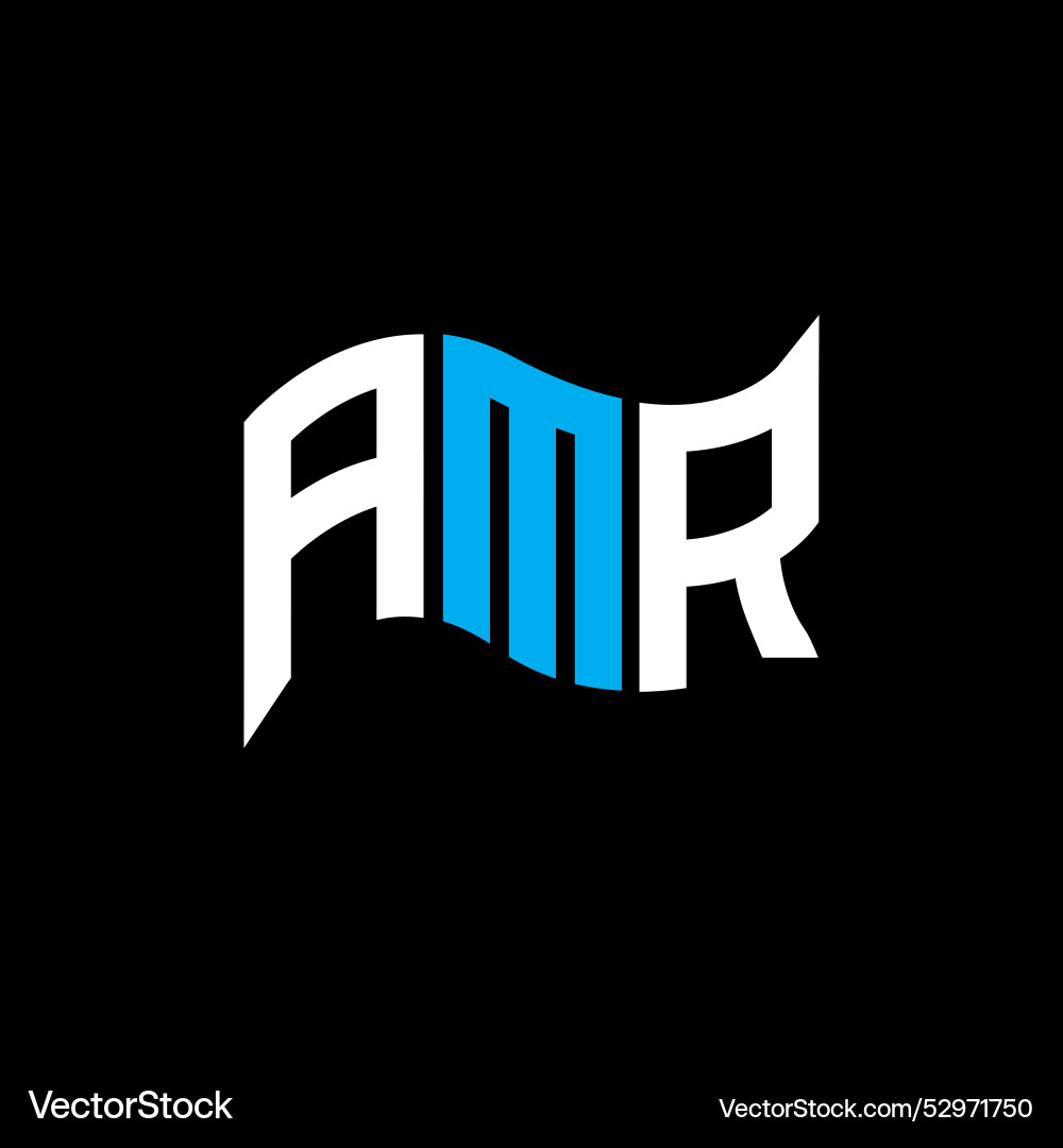 Amr logo design simple and modern Royalty Free Vector Image