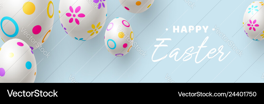 Easter Celebration Banner Royalty Free Vector Image