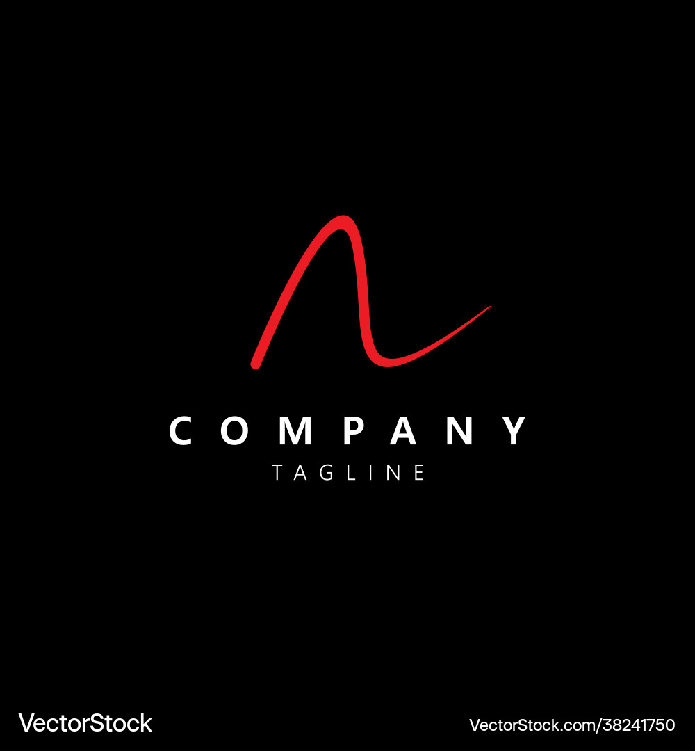 Initials a logo is simple and professional Vector Image