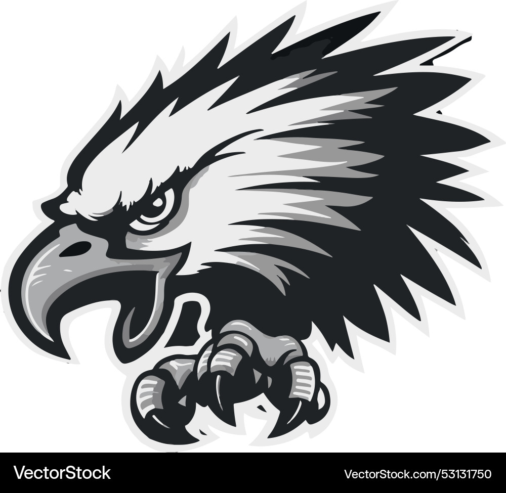 Powerful eagle head design Royalty Free Vector Image
