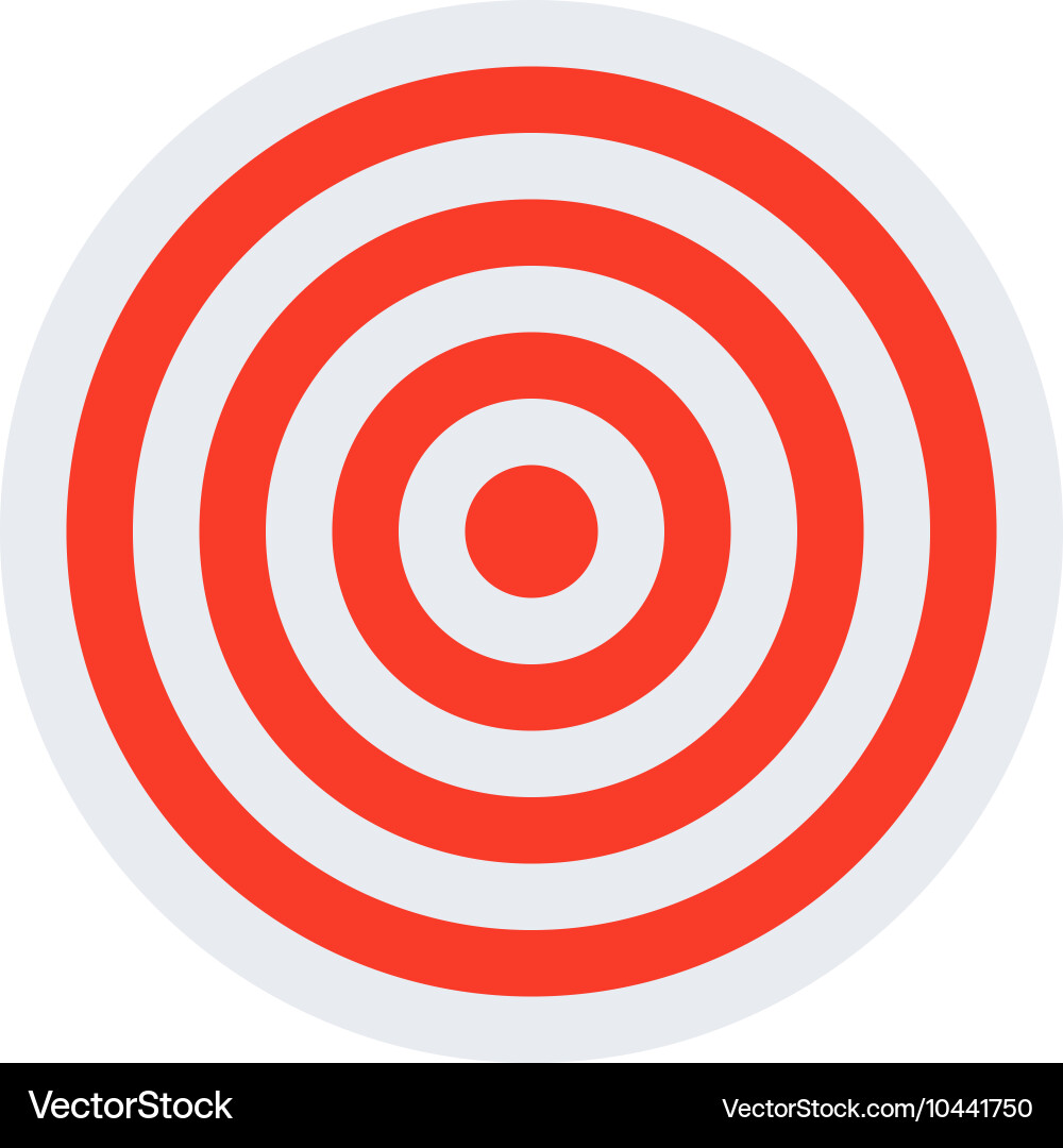 Red and white target Royalty Free Vector Image