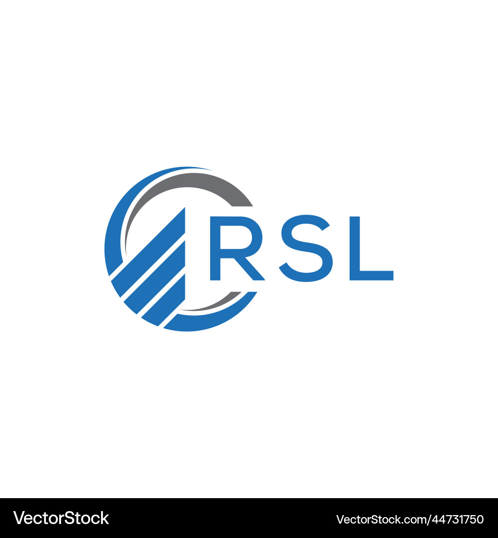 Rsl abstract technology logo design on white Vector Image