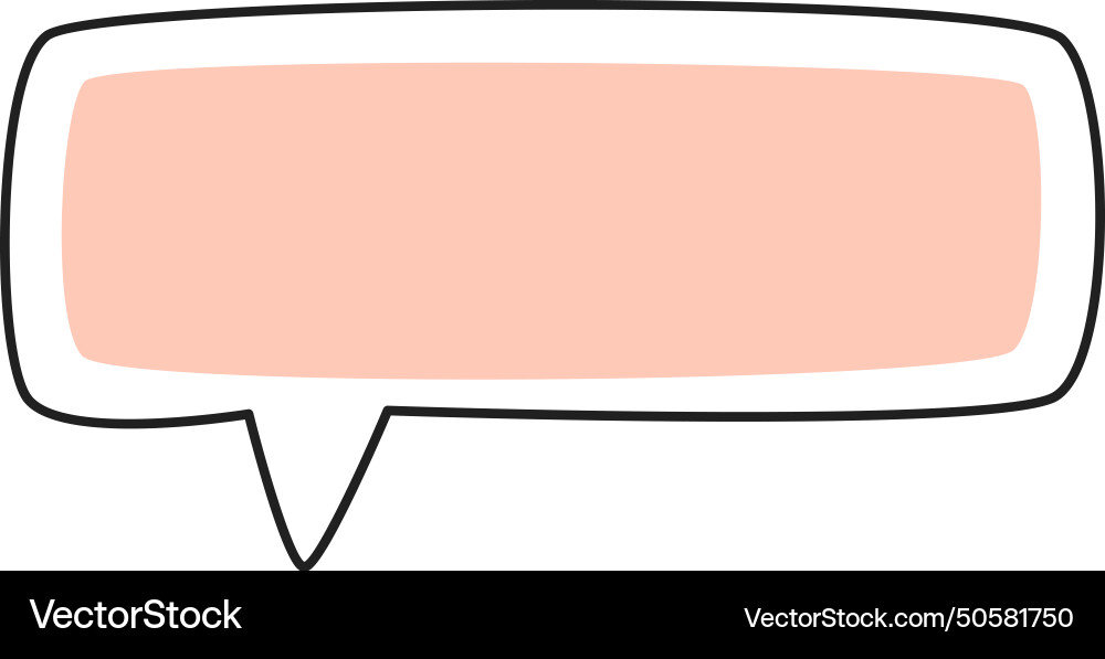 Speech bubble rectangle doodle Royalty Free Vector Image