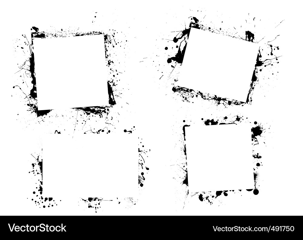 Splat ink paint border Royalty Free Vector Image