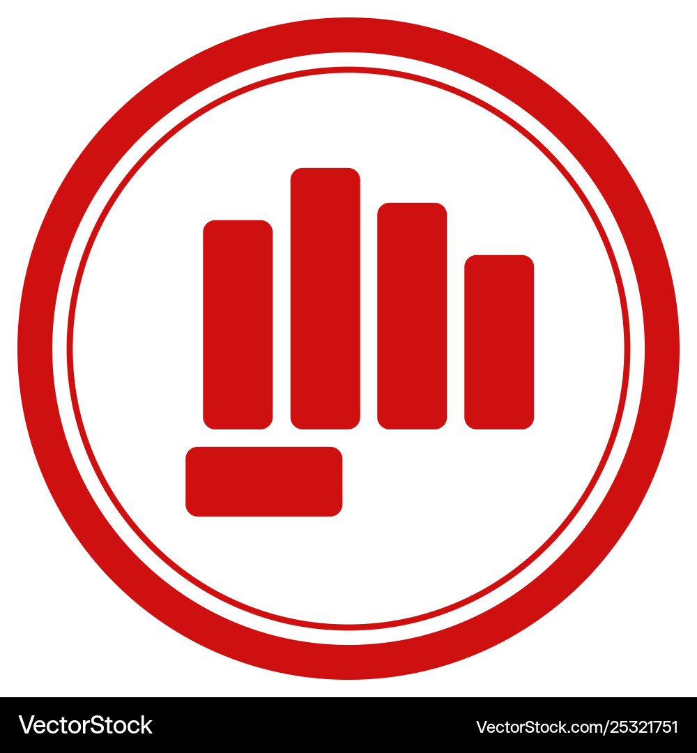 Fist Punch Danger Symbol Royalty Free Vector Image