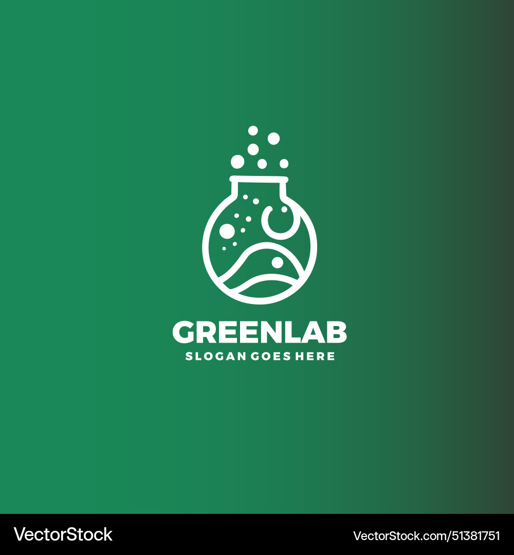 Green lab logo icon image Royalty Free Vector Image