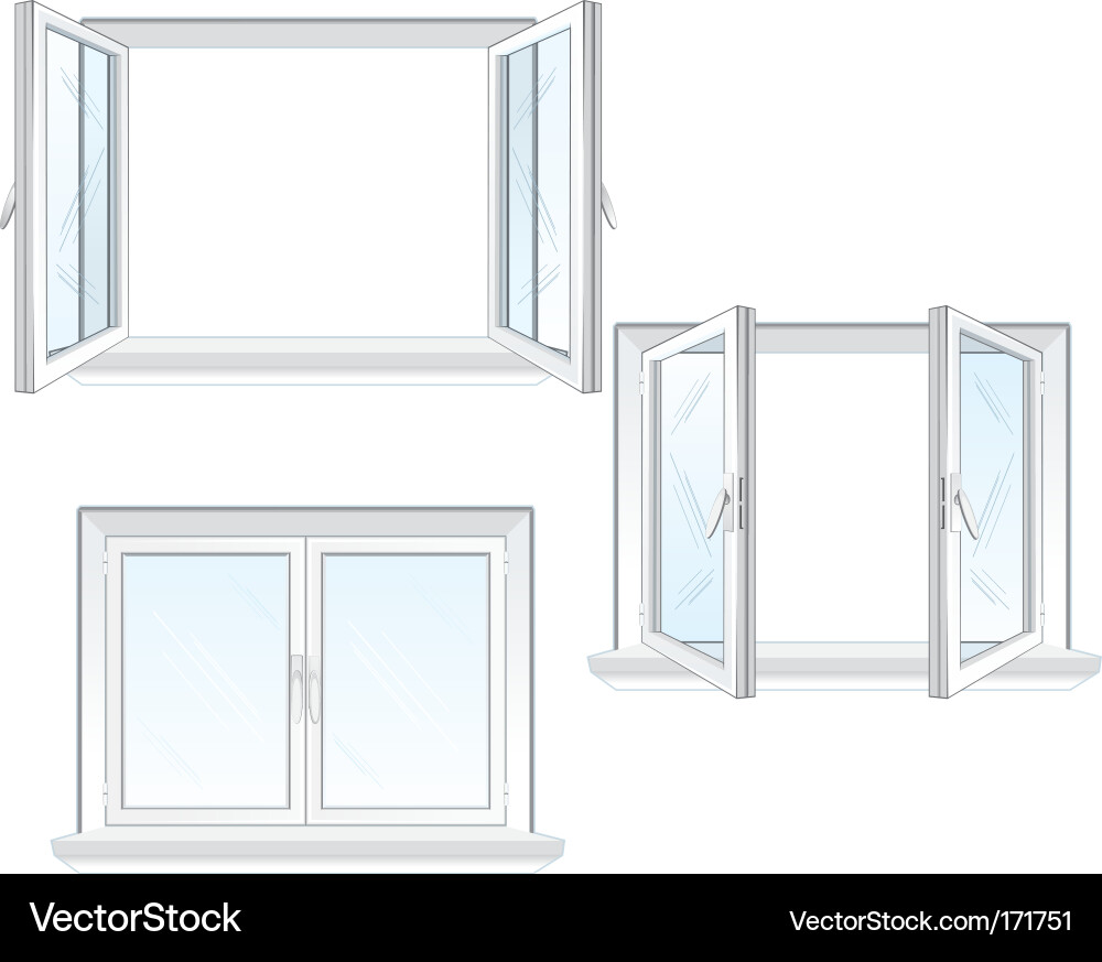 Plastic windows Royalty Free Vector Image - VectorStock