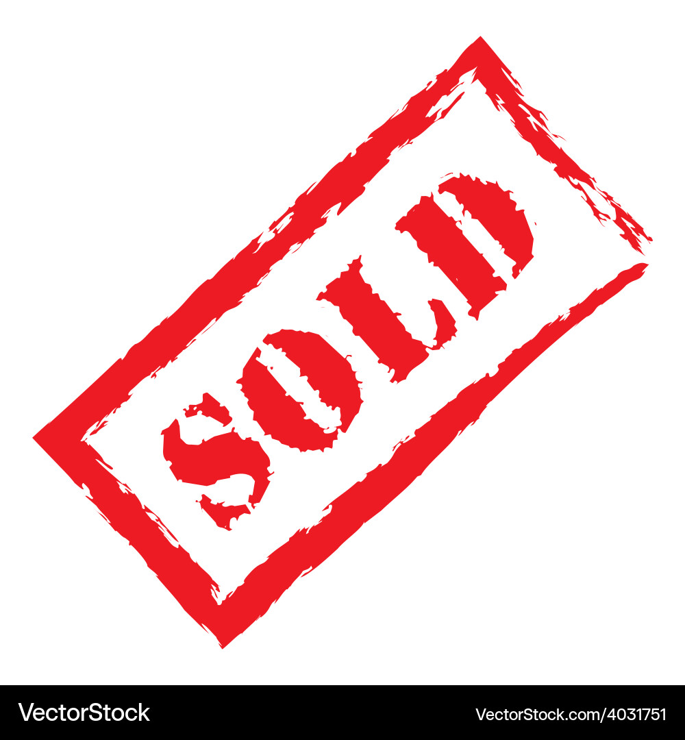Red stamp sold Royalty Free Vector Image - VectorStock