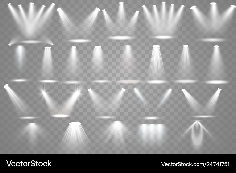 Spotlight light Royalty Free Vector Image - VectorStock
