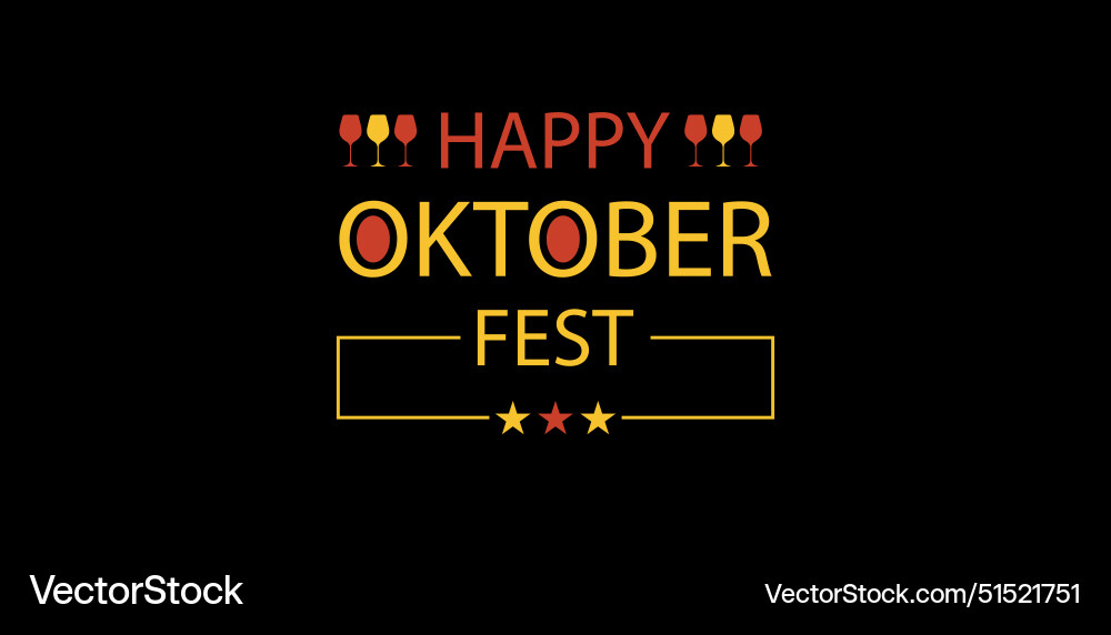 Stein and style festive oktoberfest text design Vector Image